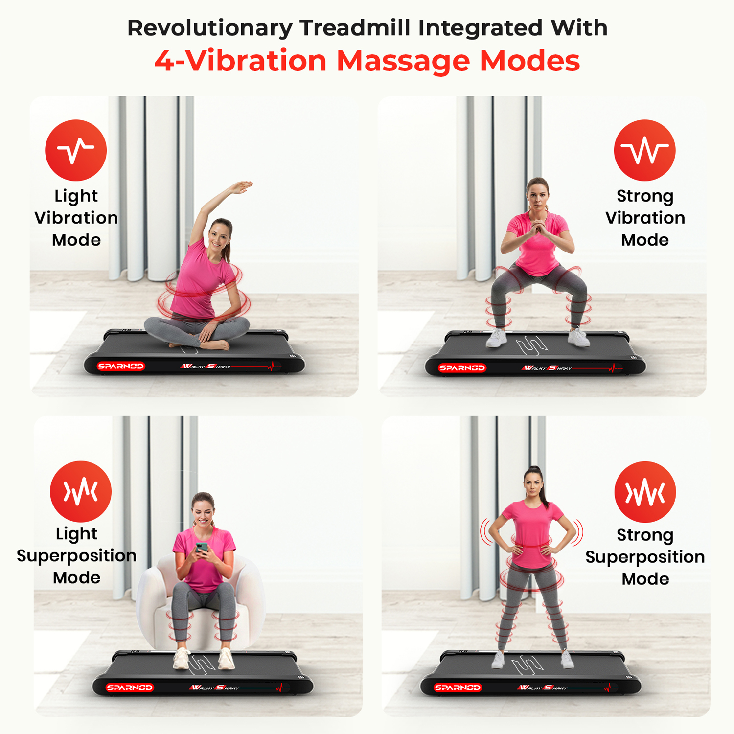 3-in-1 Walking, Jogging & Vibration Machine with Handle